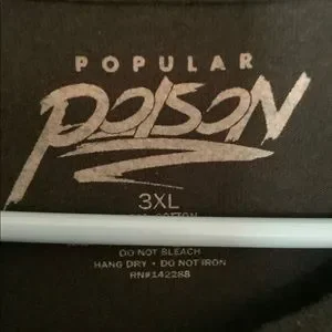 Popular Poison | Shirts | Mens Black Tshirt W Black Screened Bear ...
